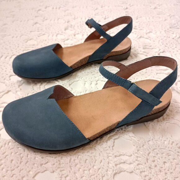 Dansko | Shoes | Dansko Rowan Flat Mary Jane Shoes Navy Blue Nubuck ...